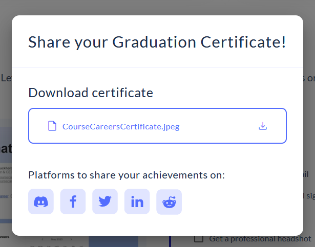 Where do I find my certificate? – CourseCareers Help Center